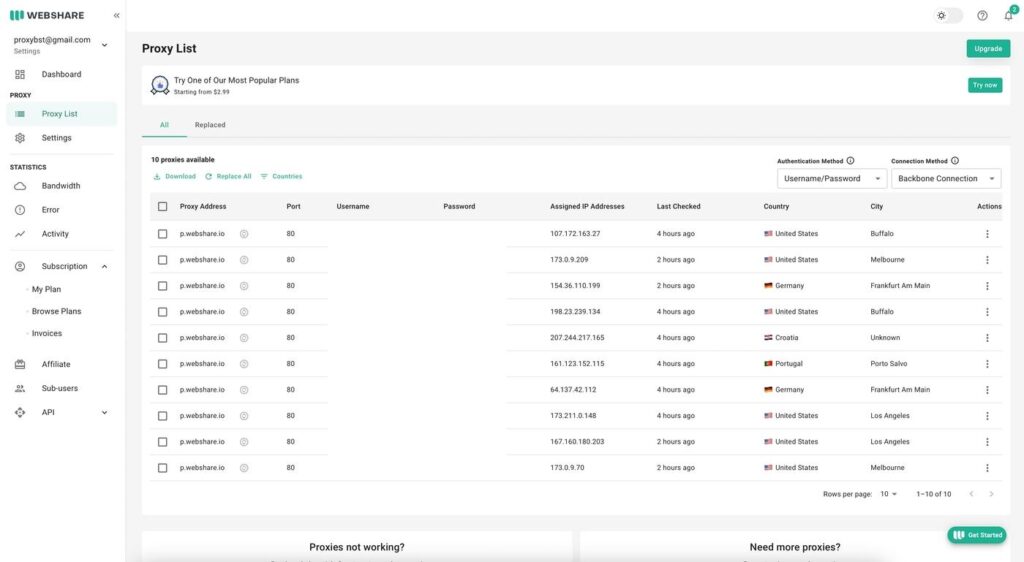 Webshare Proxy Provider Review: Free and Premium Proxy Options